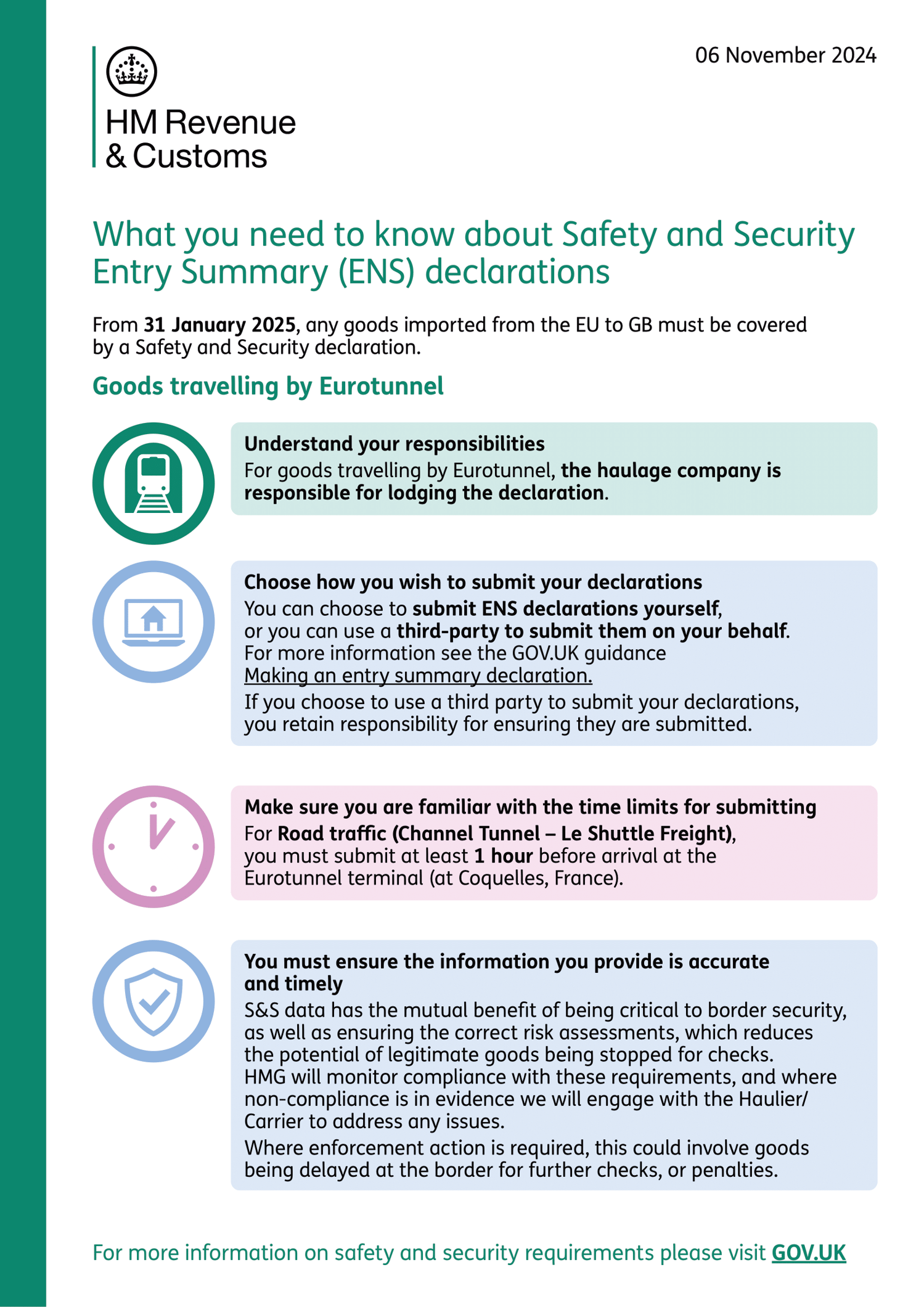 Preparing for the new Safety and Security Entry Summary (ENS ...
